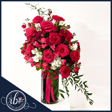 Hot Pink Flower Arrangement | Elegant Floral Design by Ritzy Blooms