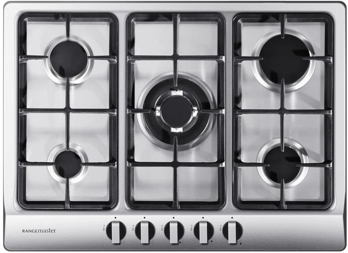 Rangemaster RMB70HPNGSS 70cm 5 Gas Burner Gas Hob - Stainless Steel ...