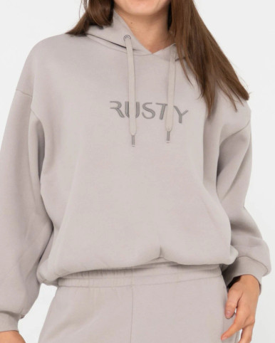 RUSTY SIGNATURE OVERSIZE HOODED FLEECE - EVE Lithgow