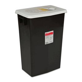 Covidien 12 Gal Rcra Hazardous Waste Container Slide Lid Black