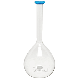 Pyrex Class A Volumetric Flask With Polyethylene Snap Cap 250 Ml