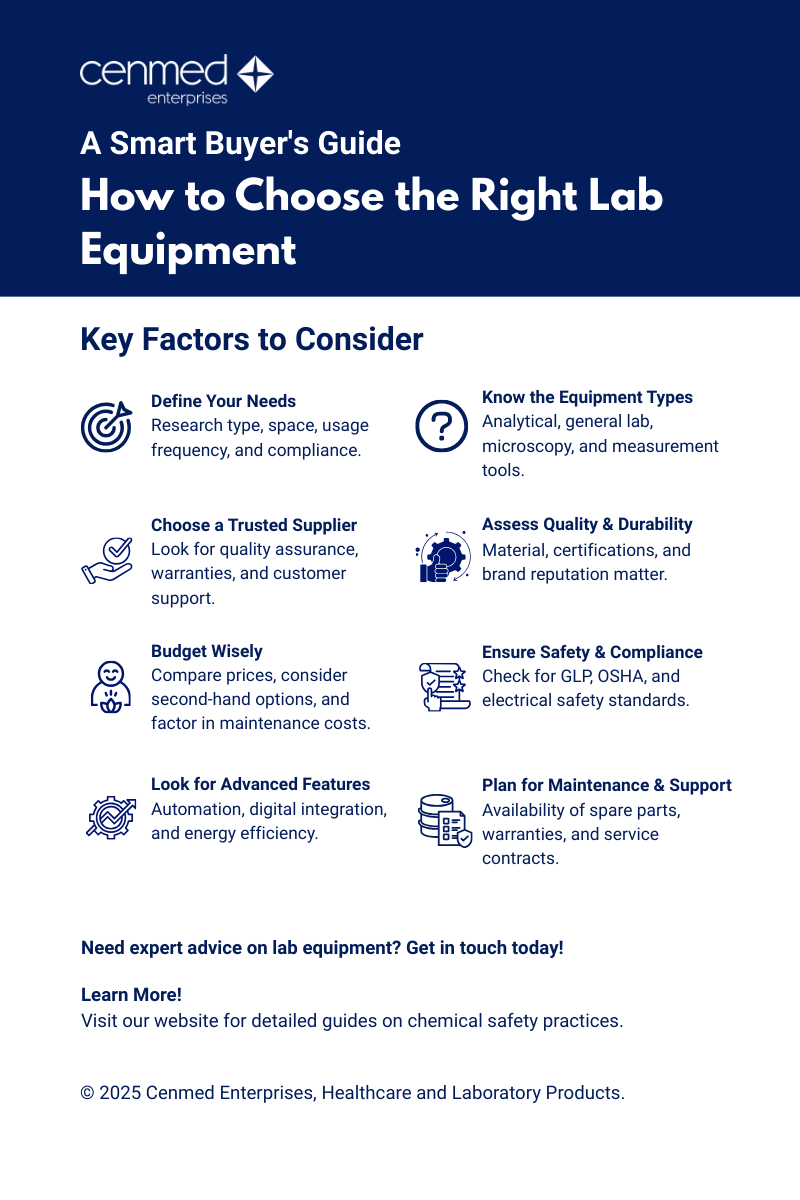 How to Choose the Right Lab Equipment for Your Needs - Cenmed Enterprises
