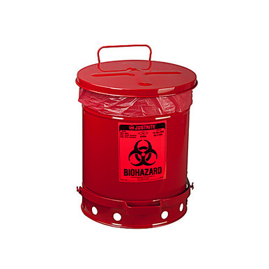 Biohazard Waste Can 10 Gallon Foot Operated Self Closing C