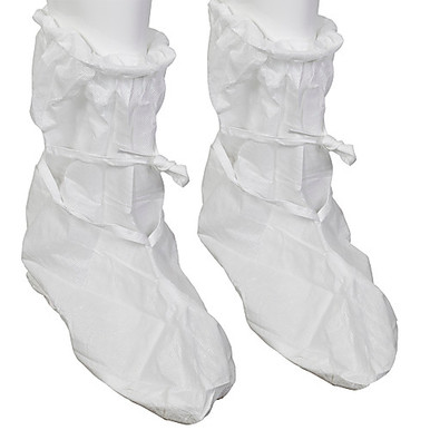 Kimtech A5 Sterile Boot Covers (31696) Edge Vinyl Clean Don Ties White ...