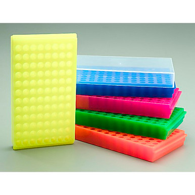 96 Place Flipper Rack With Clear Lid Black