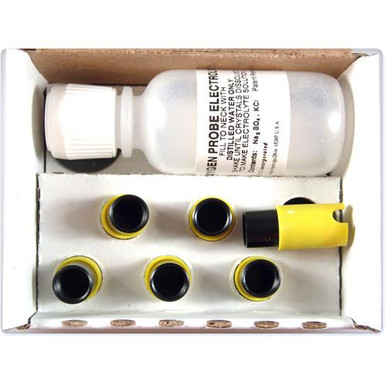 Cap Membrane Kit 1 25 Mil Pe (6 Each) Includes Electrolyte (Yellow Cap)