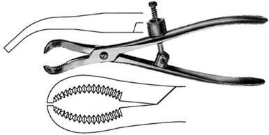Bone Reduction Forceps Curved 9" Speed Lock S1359 1147