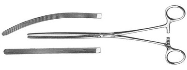 Doyen Intestinal Forceps Straight 9" Longitudinal Serrations Straight ...