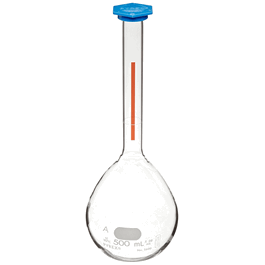 Pyrex Class A Lifetime Red Volumetric Flask With Polyethylene Snap Cap ...