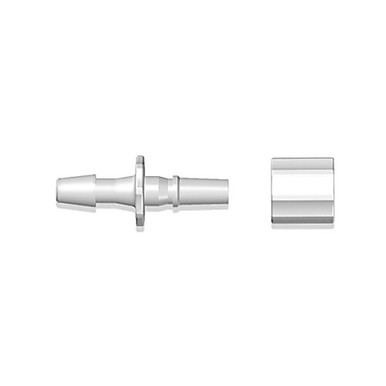 Male Rotating Luer Lock And Nut Assembly 1/4" Id In Medical Nylon Rose