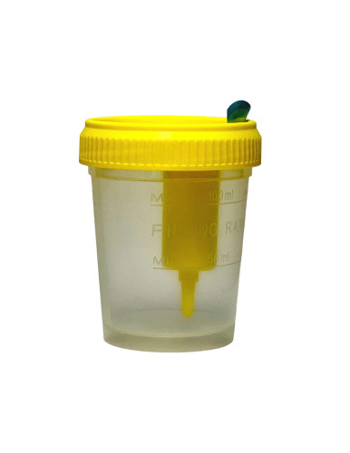 Urine Collection Beaker W/ Integrated Straw And Transfer Device