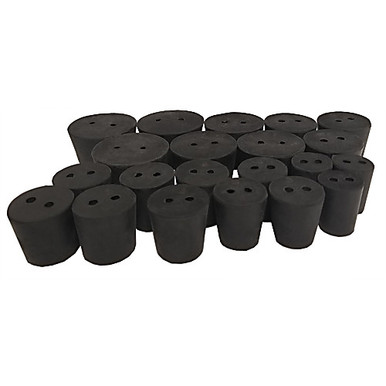 Stoppers Rubber Assorted Pack 1 Lb Of 2 Hole