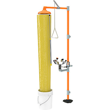 Emergency Shower Test Chute Kit With Pail