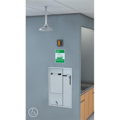 Recessed Safety Station With Drain Pan And Daylight Drain E