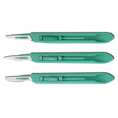 Disposable Safety Scalpel Sterile No 15C Angled Blade