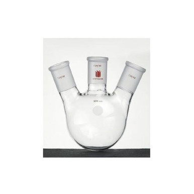 Round Bottom Flask 3 Neck 500 Ml Joints: Center Side 24/40