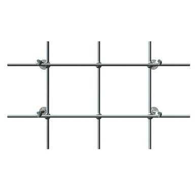 4 Back Mount Stainless Steel Lab Frame Kit Includes: (3) 36" Rods (2 ...