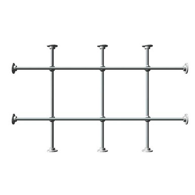 6 Fiberglass Side And Bottom Mount Lab Frame Kit Includes: (5) 36" Rods ...