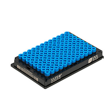 2D Tube Rack Side Coded Safe External Thread 300 L Cap Blue Non Sterile ...