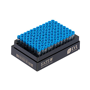 2D Tube Rack Side Coded Safe External Thread 1000 L Cap Blue Sterile ...