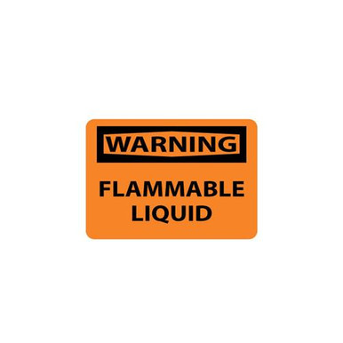 Warning Flammable Liquid 10X14 040 Alum