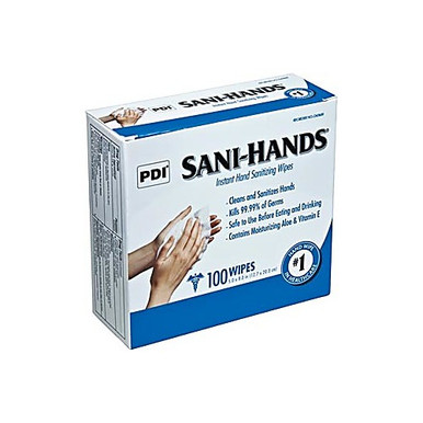 Sani Hands Instant Hand Sanitizing Wipes Individual Packets 5" X 8" 100 ...