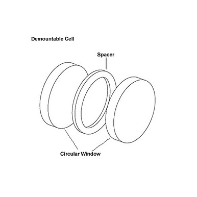 Calcium Fluoride Circular Demountable Cell Windows Thickness: 4Mm One Pair