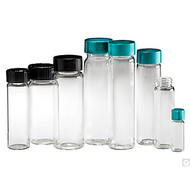 25 X 95Mm 8 Dram (30Ml) Clear Borosilicate Vial With 22 400 Green ...