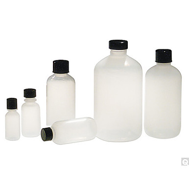 16Oz (480Ml) Natural Ldpe Boston Round With 28 400 White Pp Sturdeeseal ...