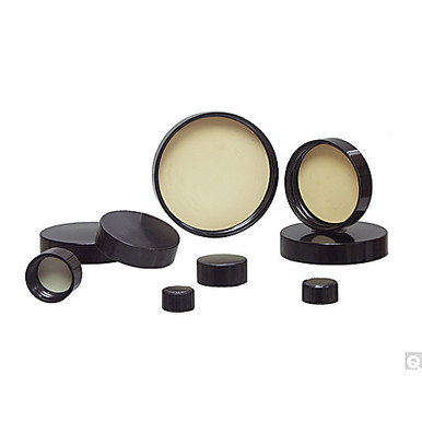 22 400 Black Phenolic Cap With Rubber Liner