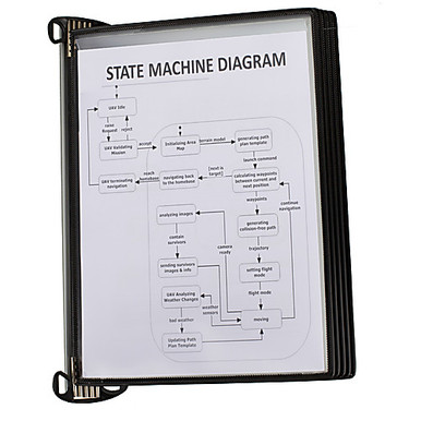 10 Pocket Pro Wall Display Kit With Easy Load Magnetic Pivot Pockets