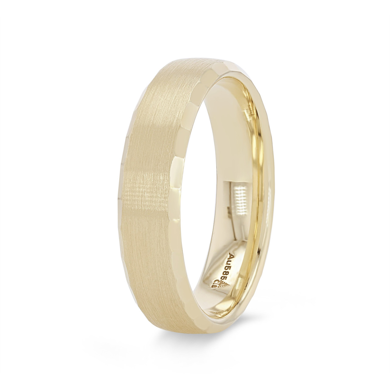 Diamond Cut Edge 5.5mm Wedding Band