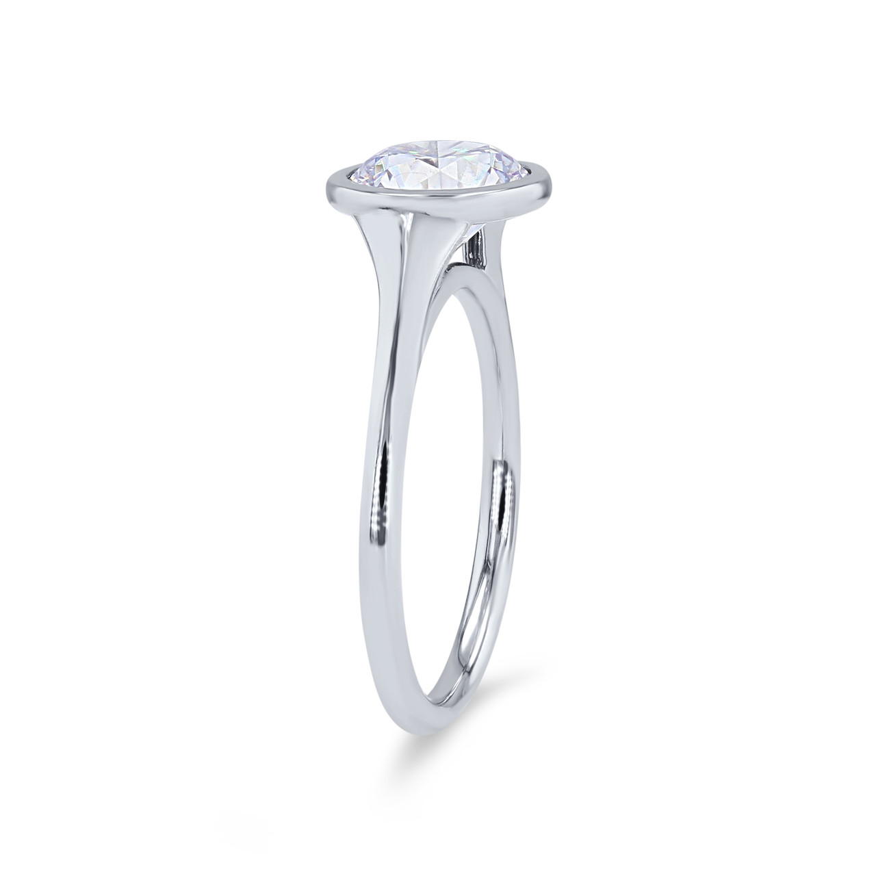 Solitaire Bezel Engagement Setting by Classique