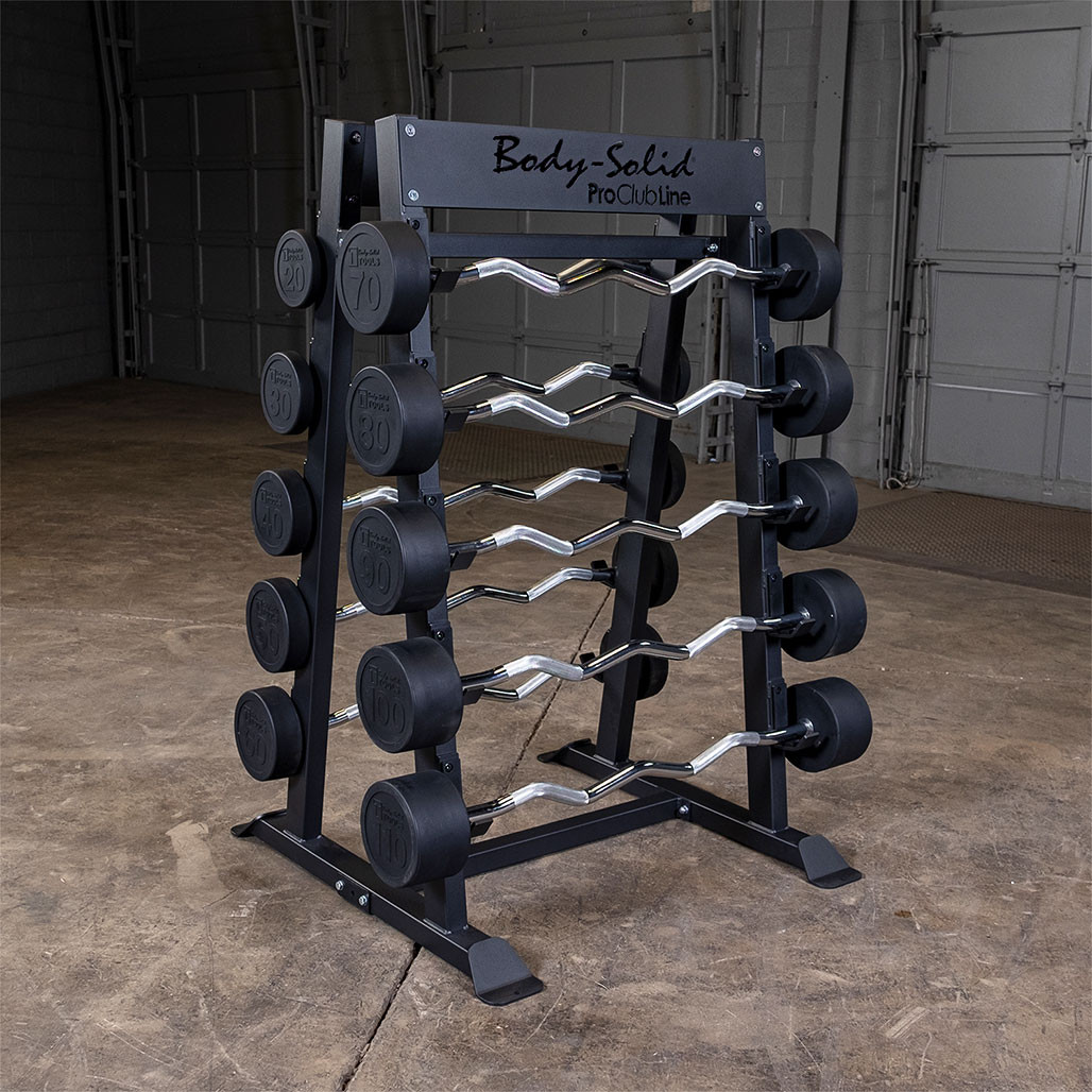 Pro ClubLine Fixed Weight Barbell Rack SBBR100 - Storage Racks