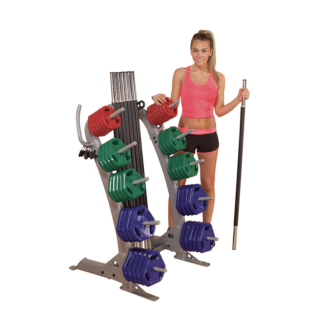 Body-Solid 10 Set Cardio Barbell Package with Rack GCRPACK - Weight ...