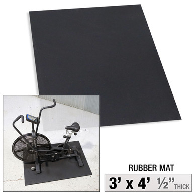 4' x 3' Rubber Mat, 1/2" Thick - Rubber Mats Gym Flooring
