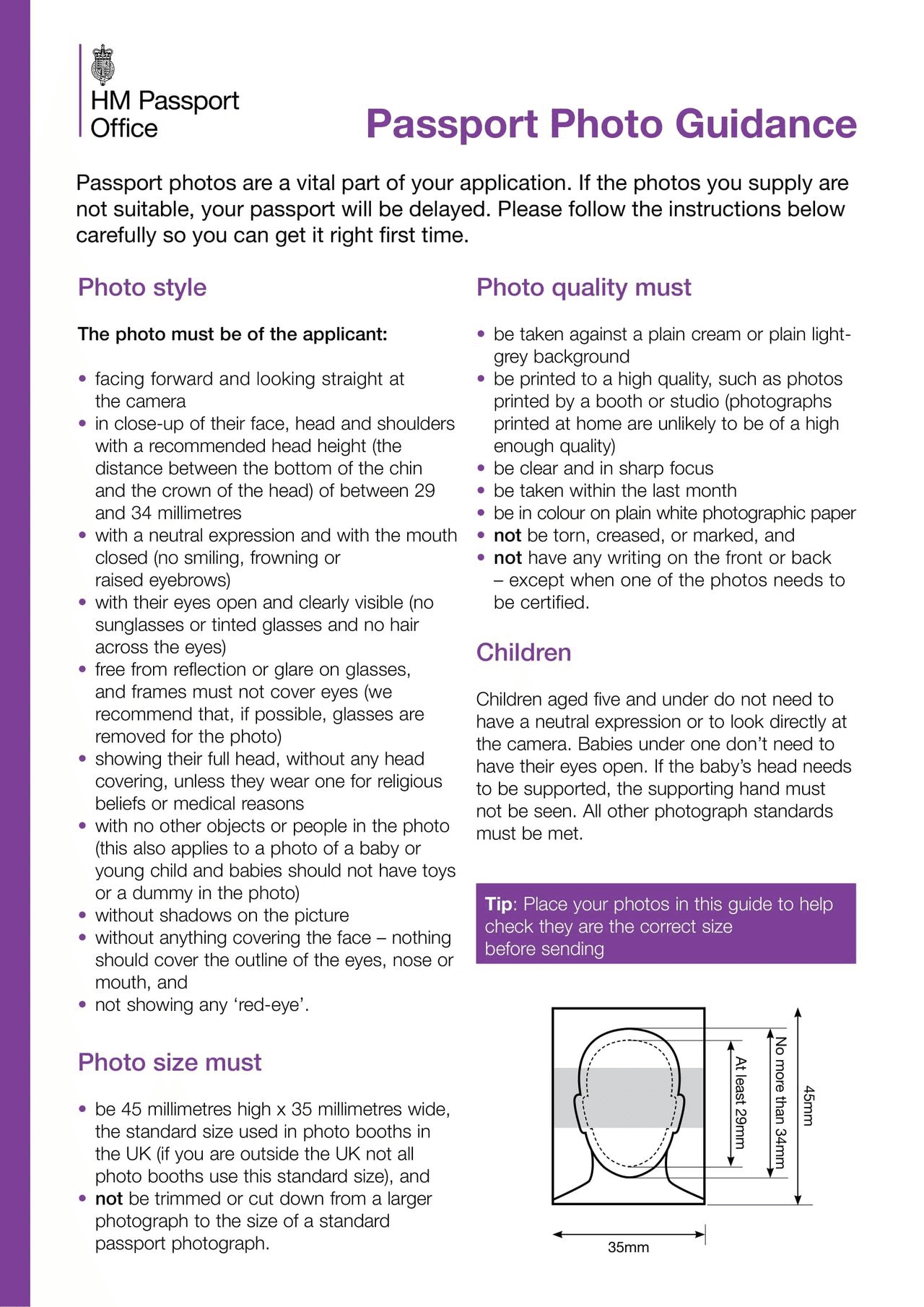 UK Passport Photo Guidelines by Printbox - PRINTBOX LONDON PRINTERS