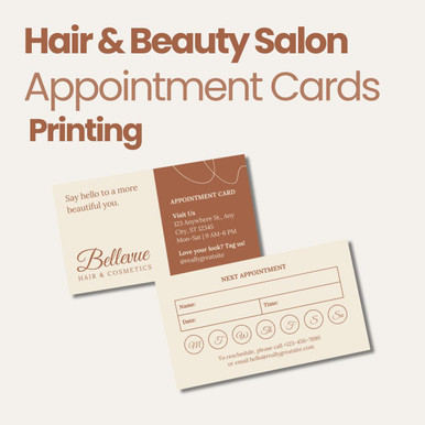 Hair Salon Appointment Cards printing in London