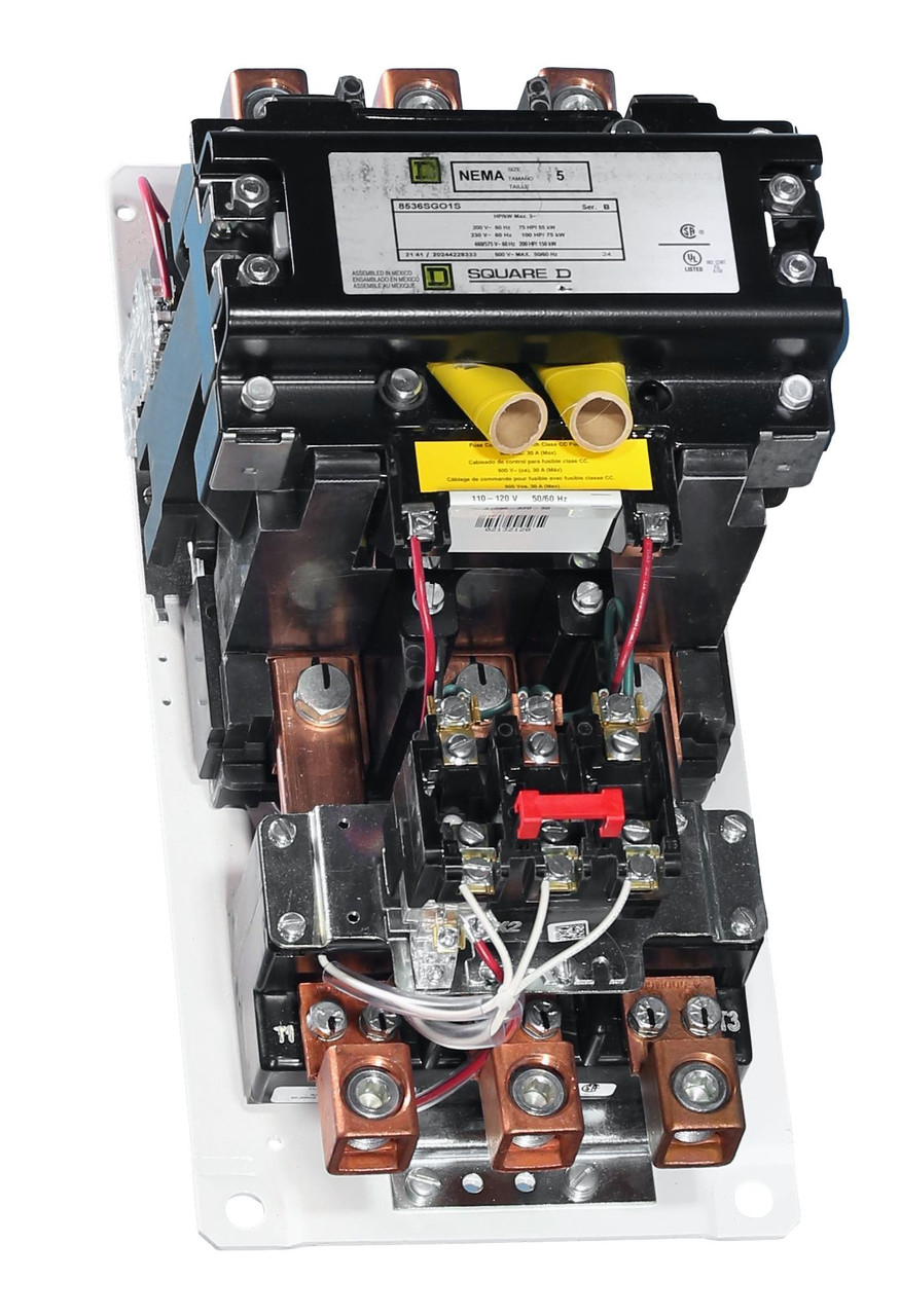 8536SGO1V02S NEMA Size-5 Square D Open Motor Starter - Breaker Outlet