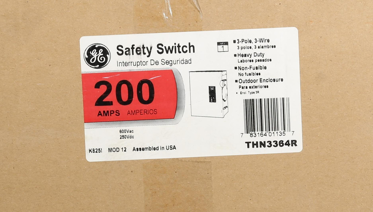 Outdoor THN3364R Rain Proof 200A Disconnect Switch Non-Fused