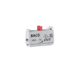 33E01 Red BACO Contact Block 1-N.C. - Breaker Outlet