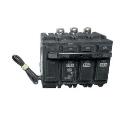 GE Bolt-on THQB 15A 3 Pole circuit Breaker with Shunt Trip Device