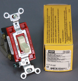 Hubbell Specification grade hospital grade switch in ivory.