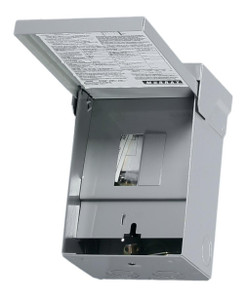 2 Circuit Outdoor Breaker Box, Surface Mount, Single Phase 120/240V