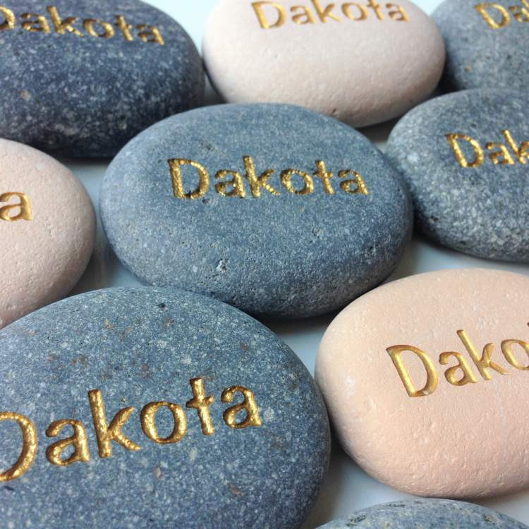 Engraved Stones with Words and Names for Special Events