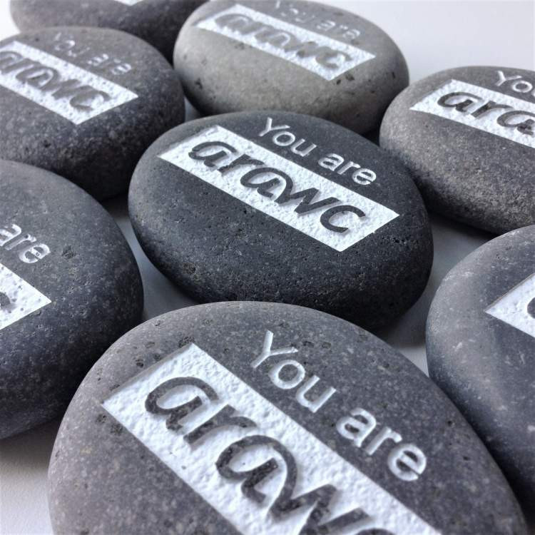 Personalized and Engraved 3 to 4-Inch Paperweight Stone