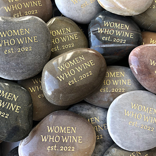 Custom Engraved Rocks Polished with Your Personal Message or Logo