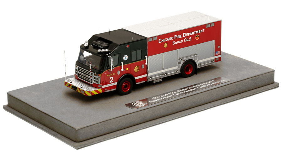 Fire Replicas Chicago Fire Department Rosenbauer Squad 2/2A Set Scale ...