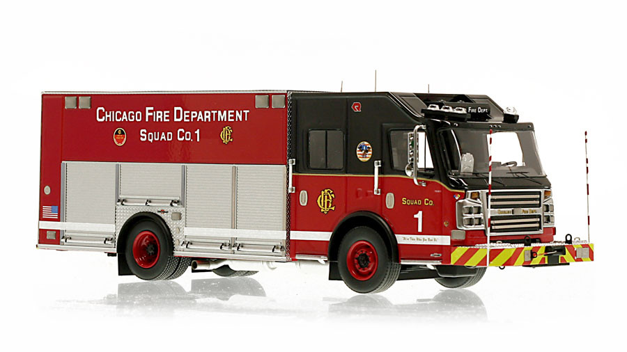 Fire Replicas Chicago Fire Department Rosenbauer Squad 1/1A Set Scale ...
