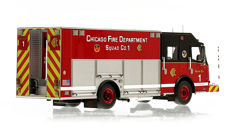 Fire Replicas Chicago Fire Department Rosenbauer Squad 1/1A Set Scale ...